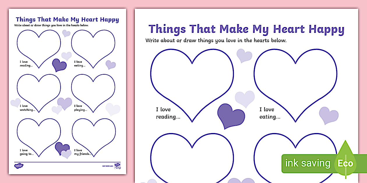 Things That Make My Heart Happy KS1 (Teacher-Made) - Twinkl