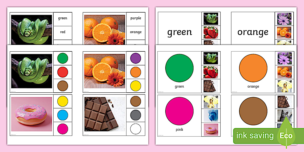 Colour Matching Clip Cards