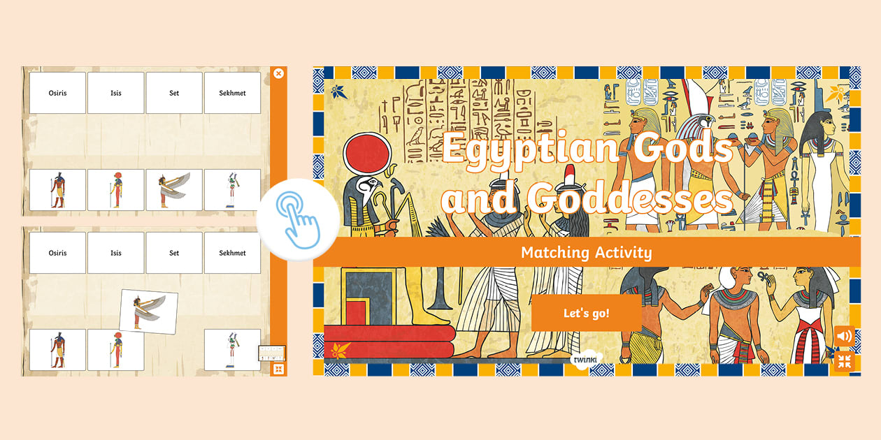 Egyptian Gods and Goddesses Interactive Matching Game