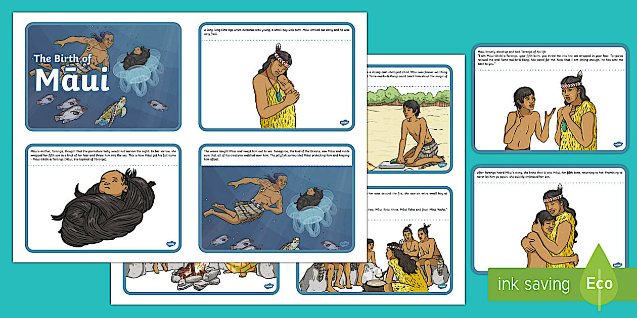 The Birth of Māui Story Cards (Teacher-Made) - Twinkl