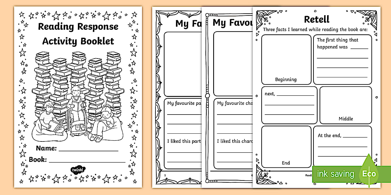 TAS F-2 Fiction Reading Response Activity Booklet - Twinkl