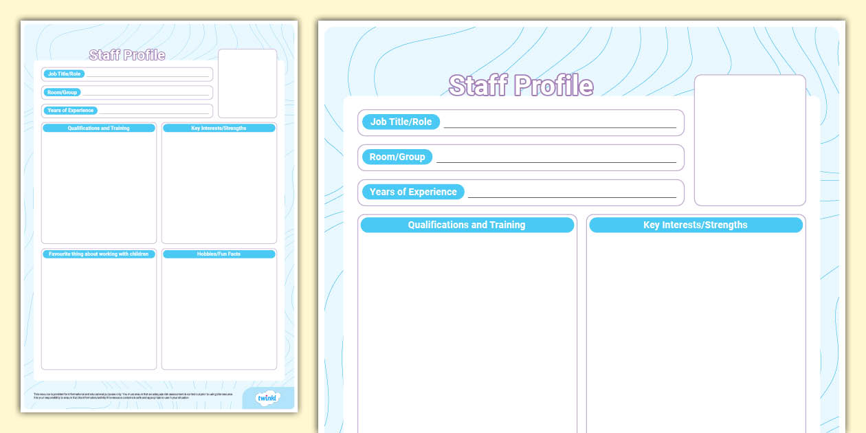 Kindergarten Staff Profile Display