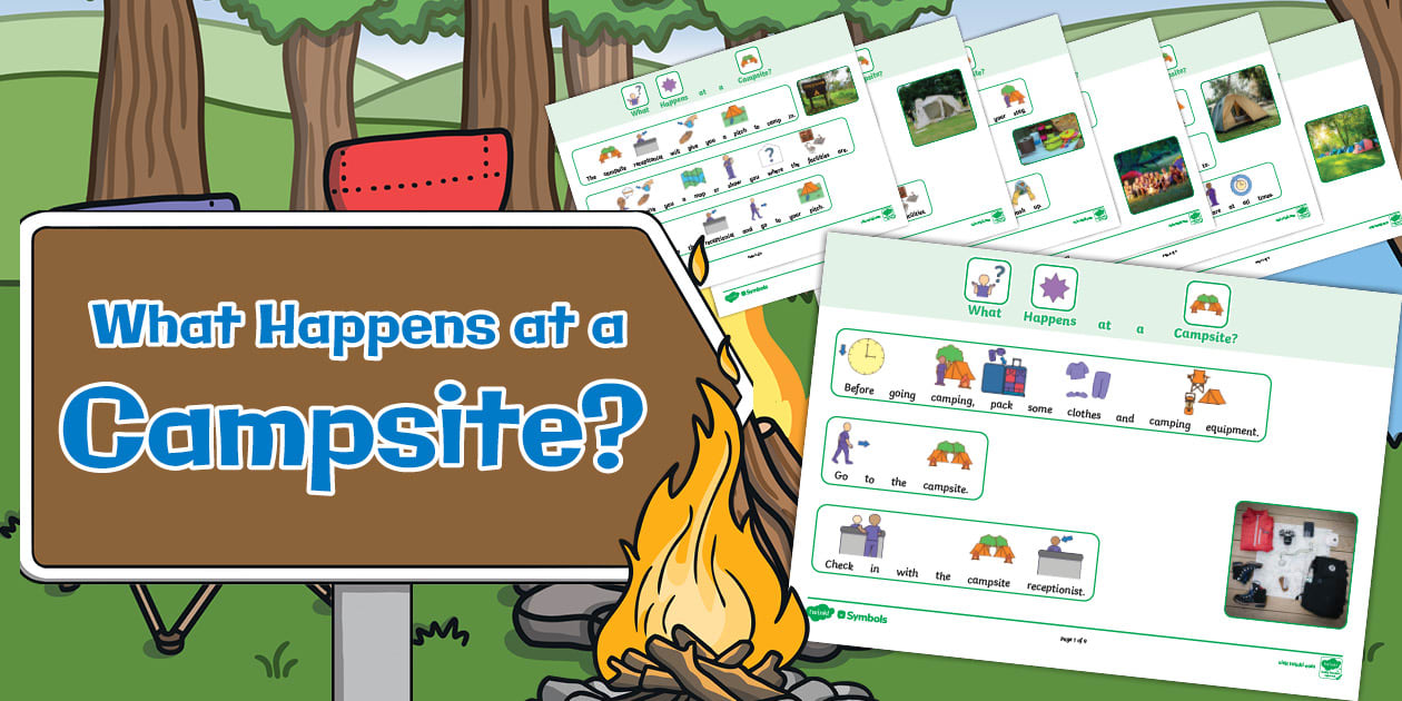 Twinkl Symbols: What Happens at a Campsite?