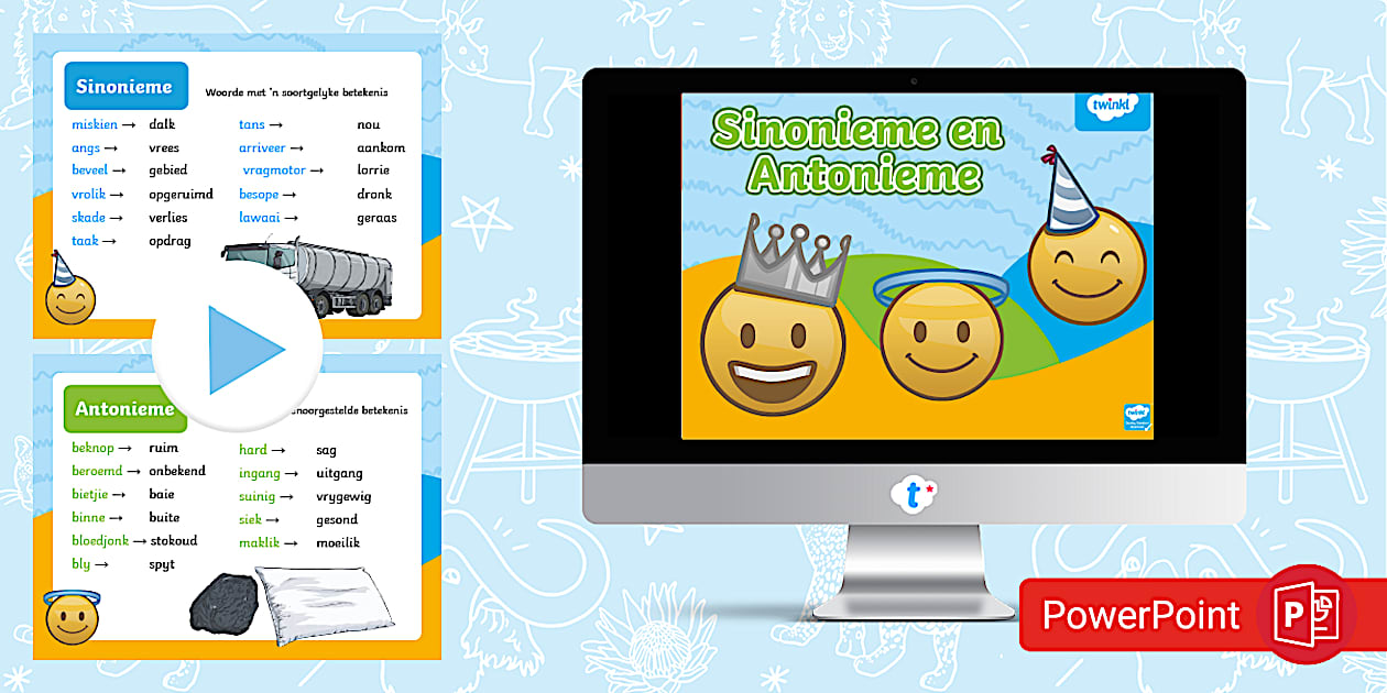 Sinonieme en Antonieme PowerPoint (Teacher-Made) - Twinkl