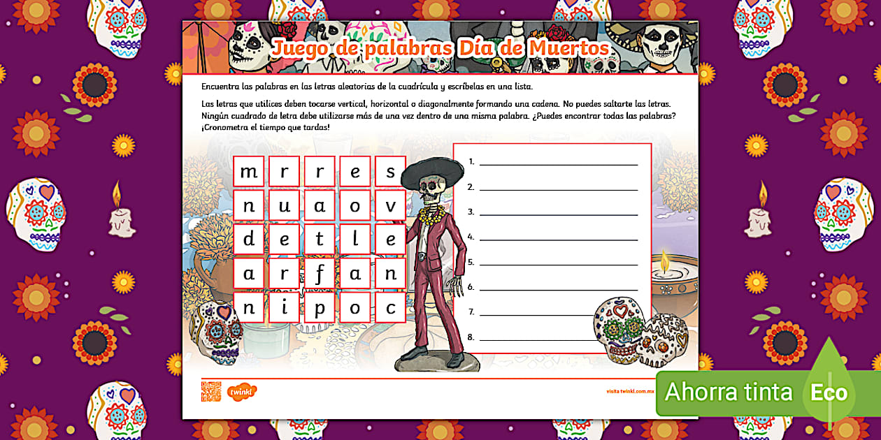 Día de Muertos - Juego de palabras (Hecho por educadores)