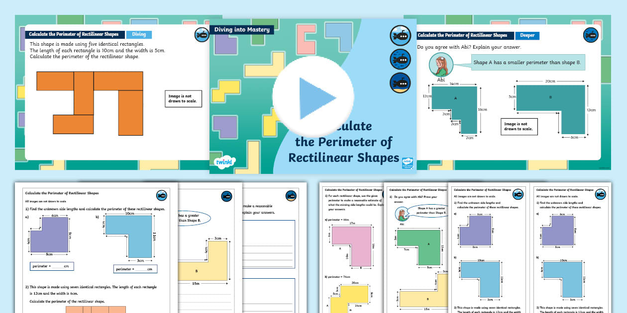 👉 Y4 Step 7 Calculate Perimeter of Rectilinear Shapes Pack