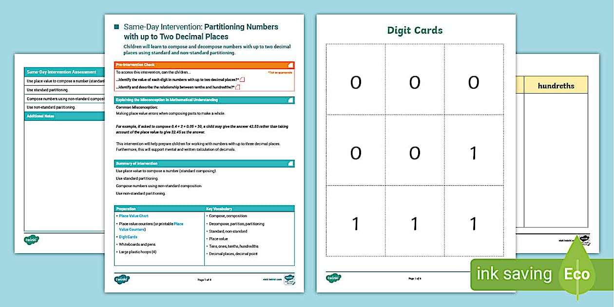 👉 Y5 Intervention: Standard & Non-standard Partitioning 2dps