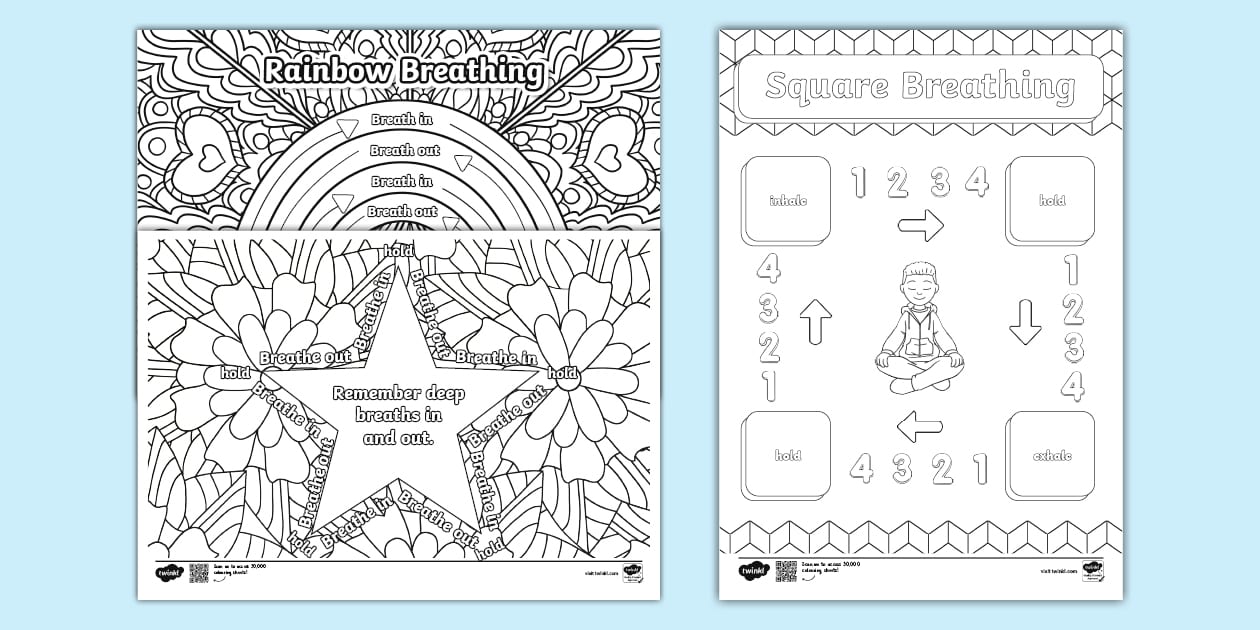 KS1 Breathing Techniques Colouring Pack | Twinkl Resources