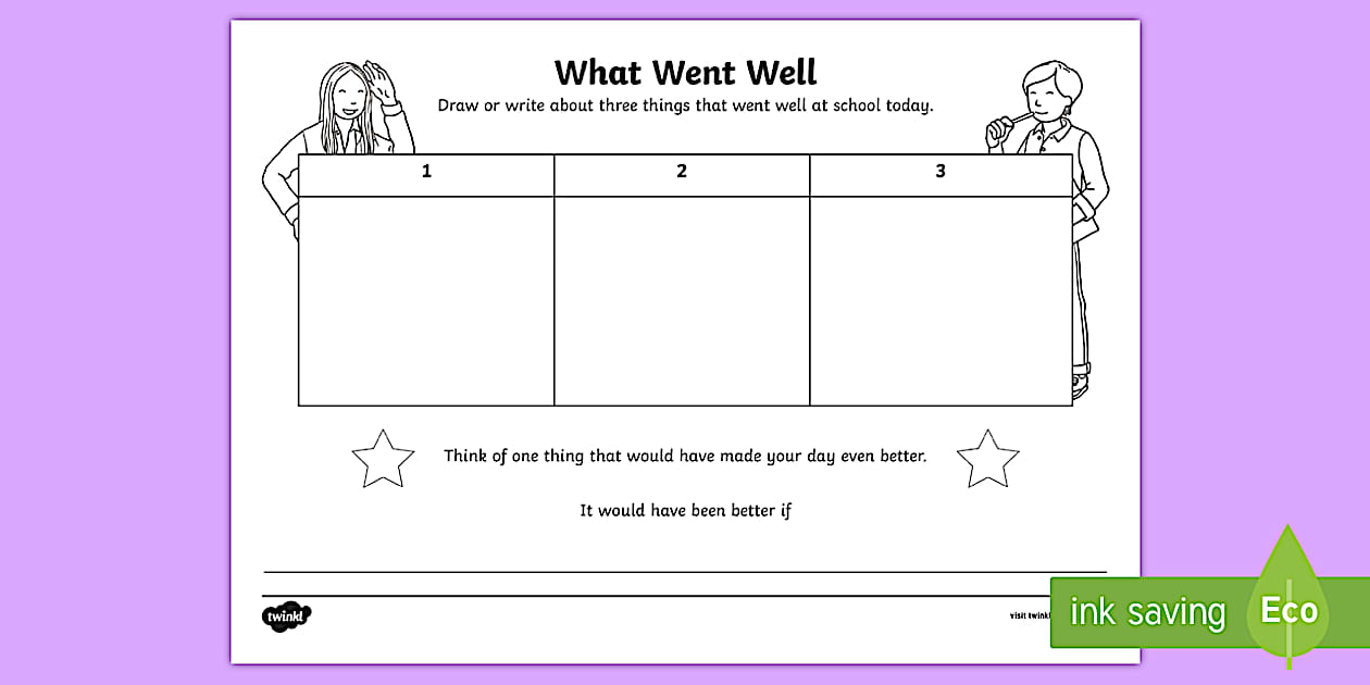 What Went Well Even Better If Worksheet - Teacher-made