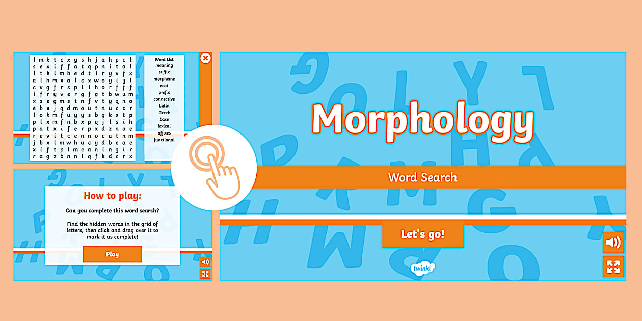 Morphology Interactive Word Search for 6th-8th Grade