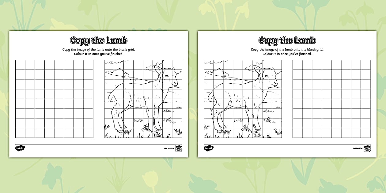 Copy the Lamb Worksheet (teacher made) - Twinkl