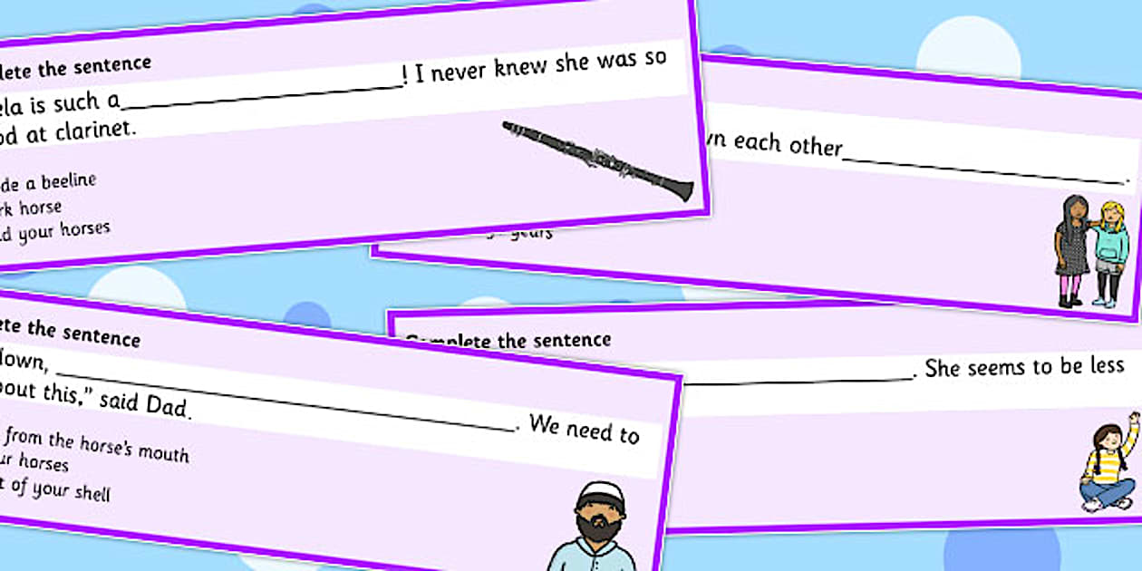 Animal Idioms Complete The Sentence Set 2 - Twinkl