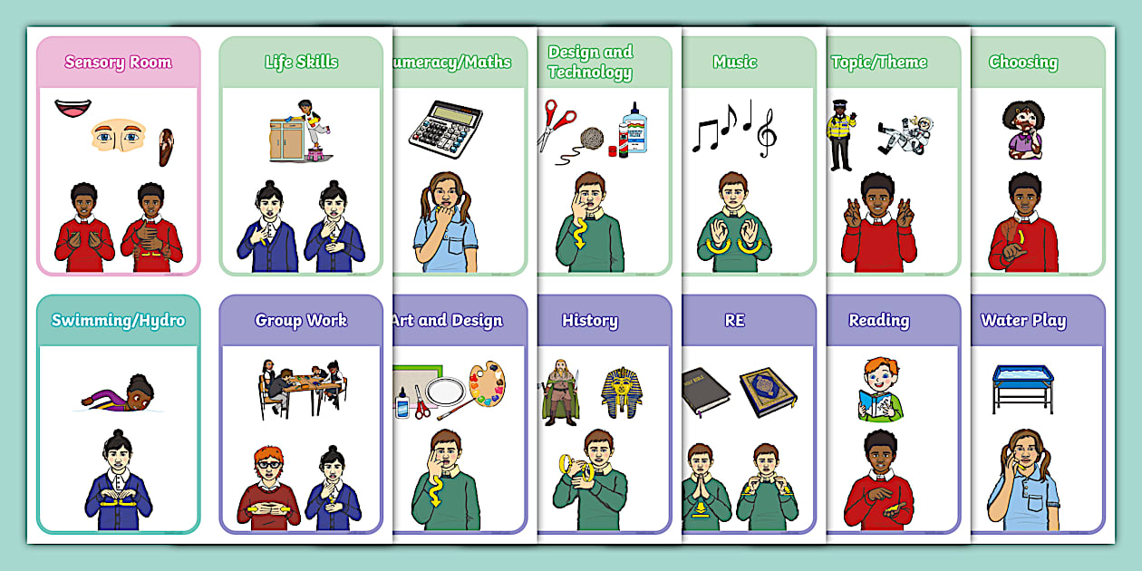 BSL SEN Class Visual Timetable (Teacher-Made) - Twinkl