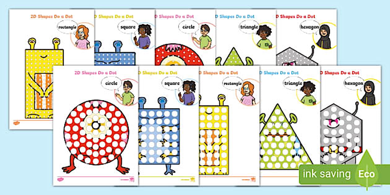 2D Shapes Do a Dot Activity (teacher made) - Twinkl