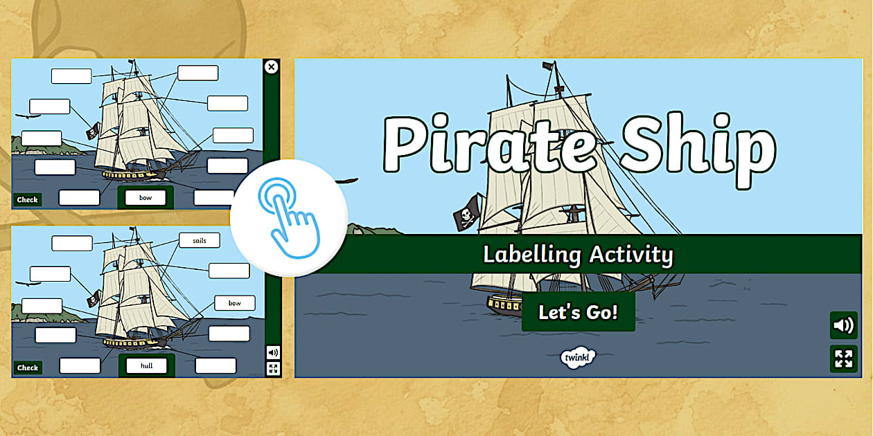 Interactive Pirate Ship Labelling Activity | Twinkl Go!