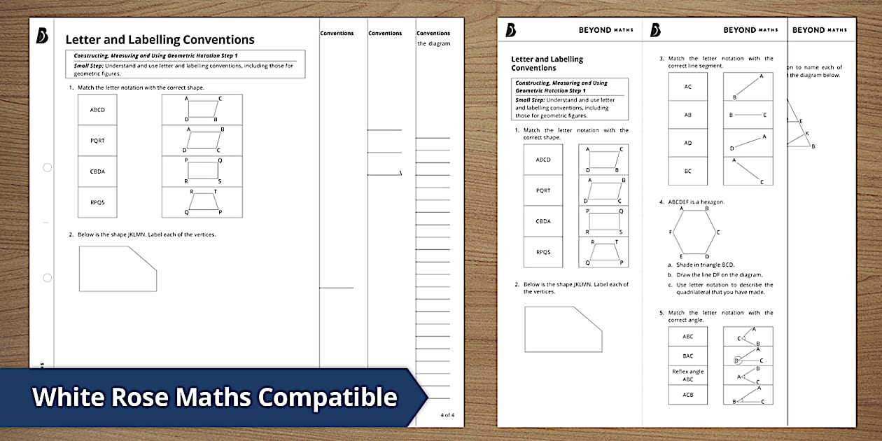 👉 Letter and Labelling Conventions | White Rose Maths Compatible