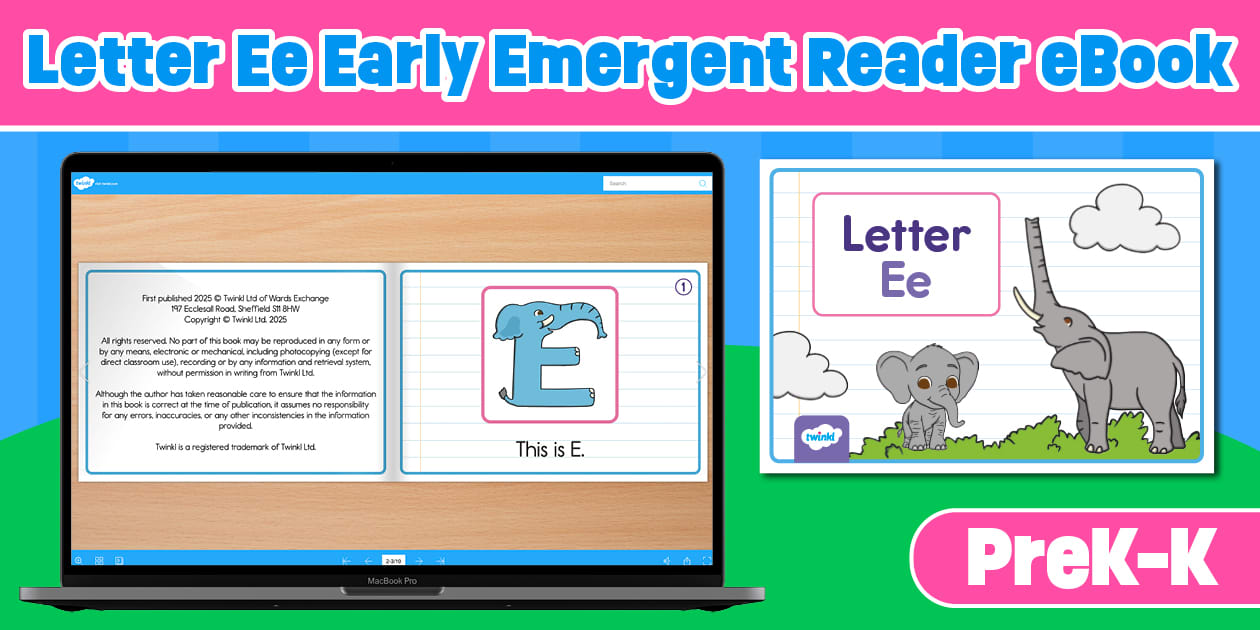 Letter Ee Early Emergent Reader eBook