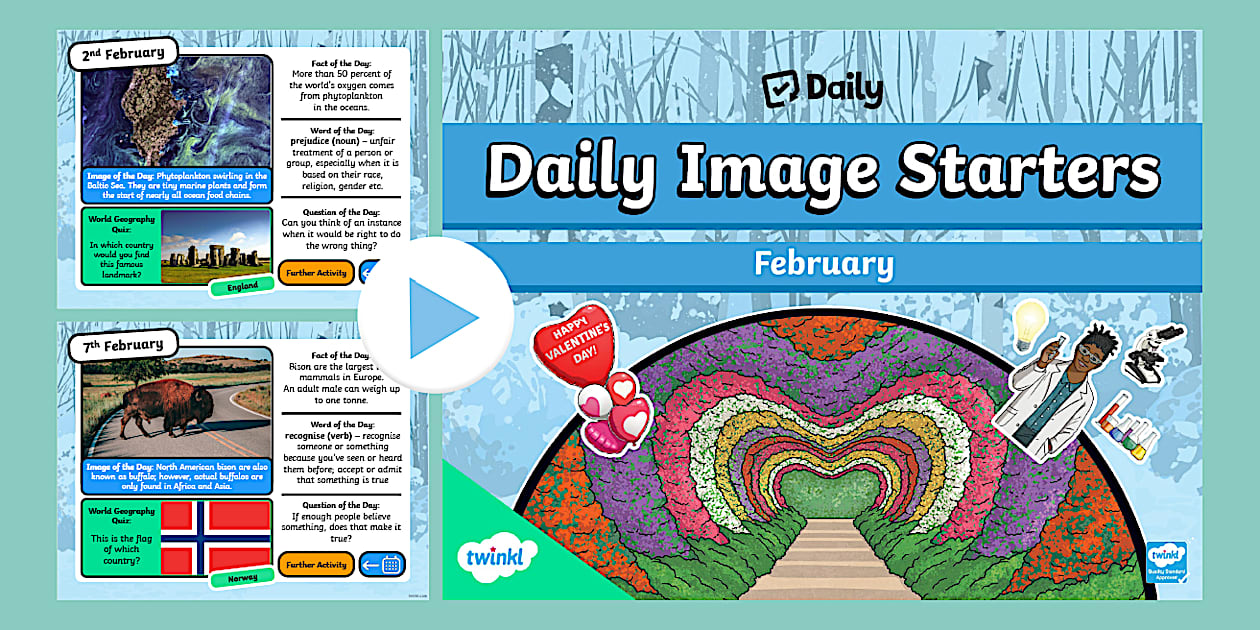 KS2 Twinkl Daily Images Early Morning Work February PowerPoint