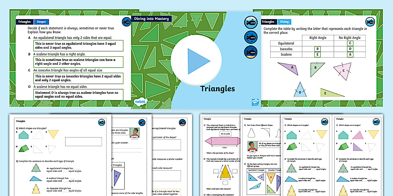 Year 4 DiM: Step 4 Triangles Teaching Pack - Twinkl