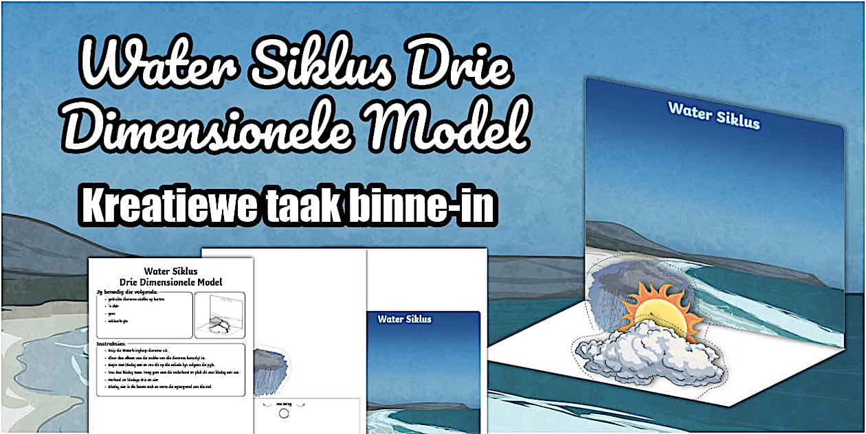 * NEW * Intermediêrefase Geografie - Water Siklus Drie-Dimensionele Model