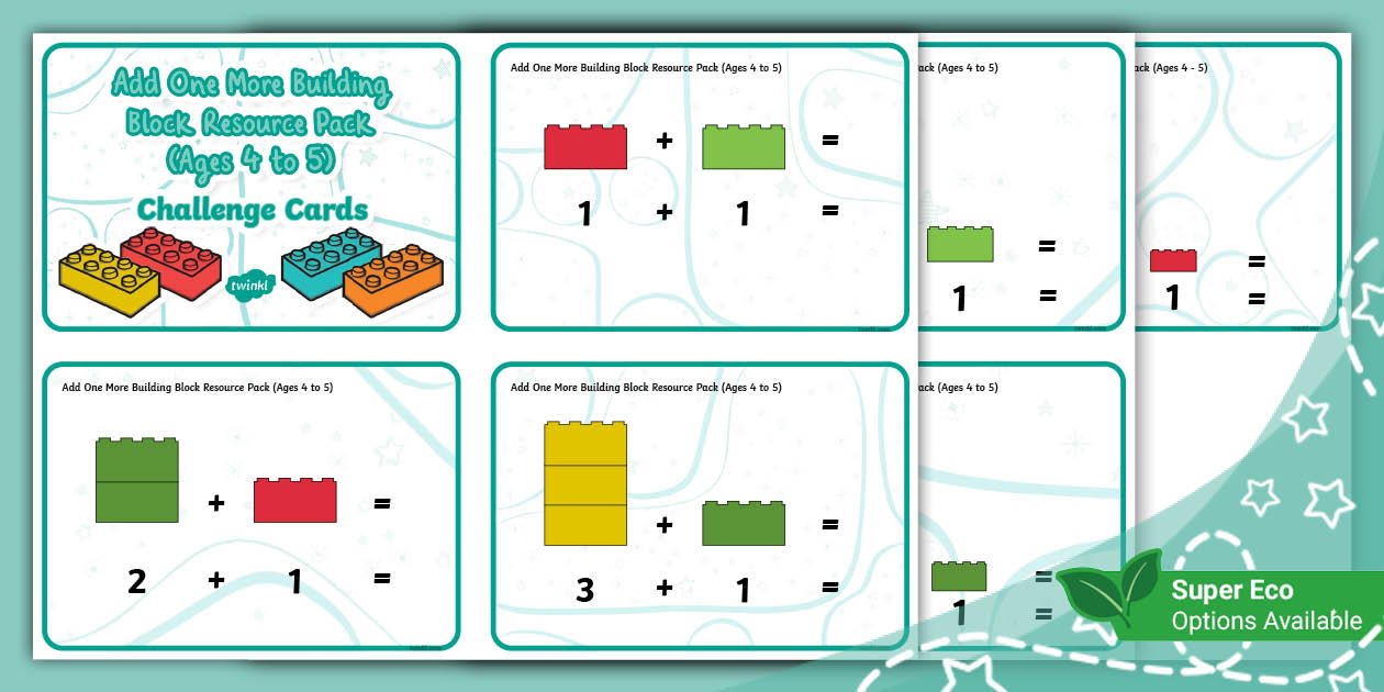 👉 Add One More Building Brick Resource Pack (Ages 4 - 5)