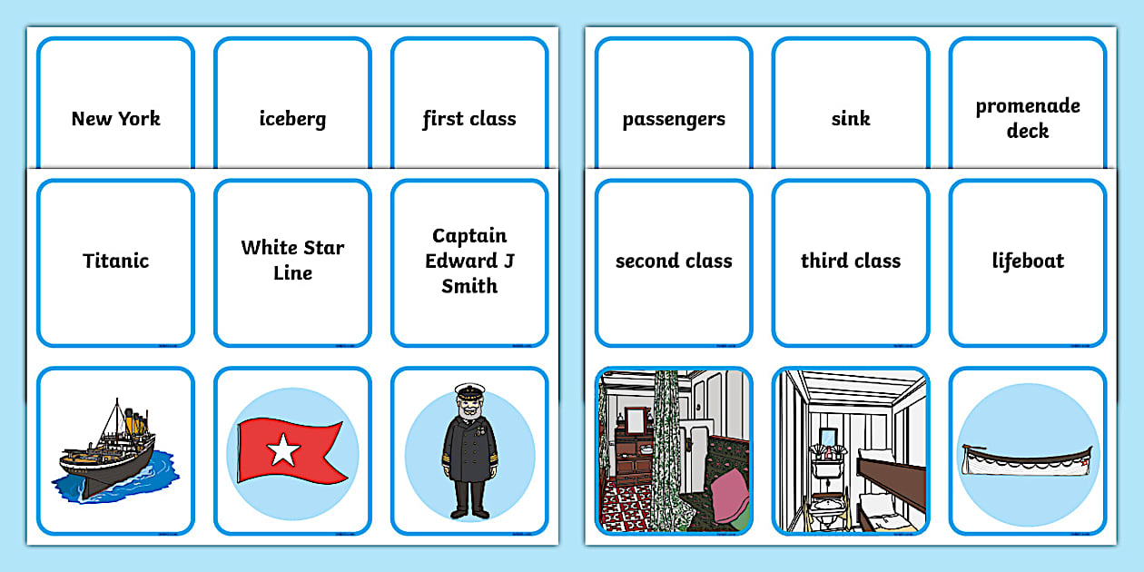 The Titanic Matching Cards - Twinkl - KS1 (teacher made)