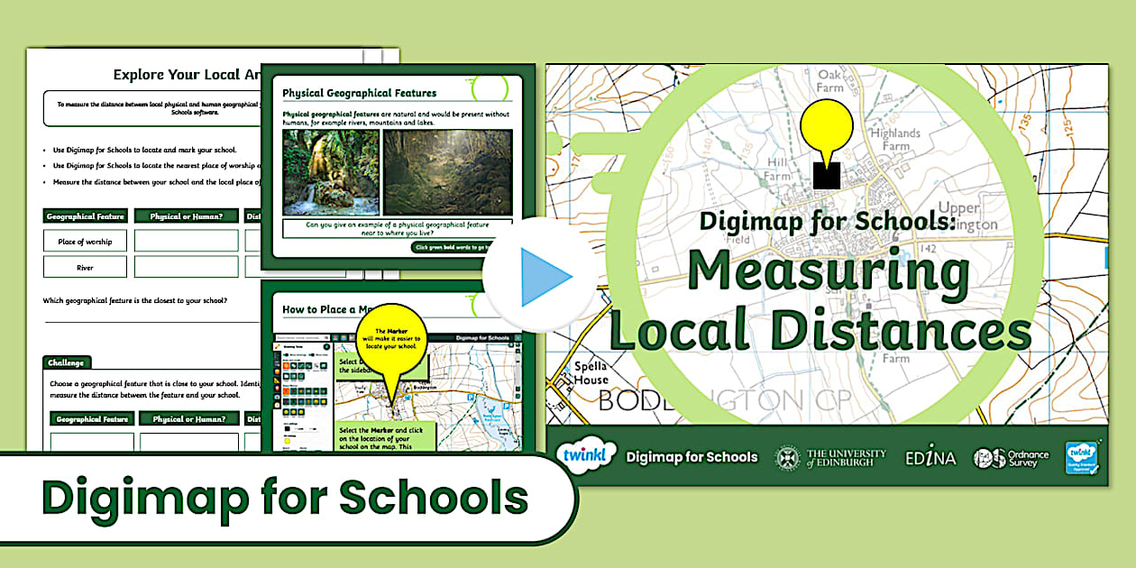 FREE! - KS2 Digital Mapping: Measuring Local Distance - Twinkl - KS2