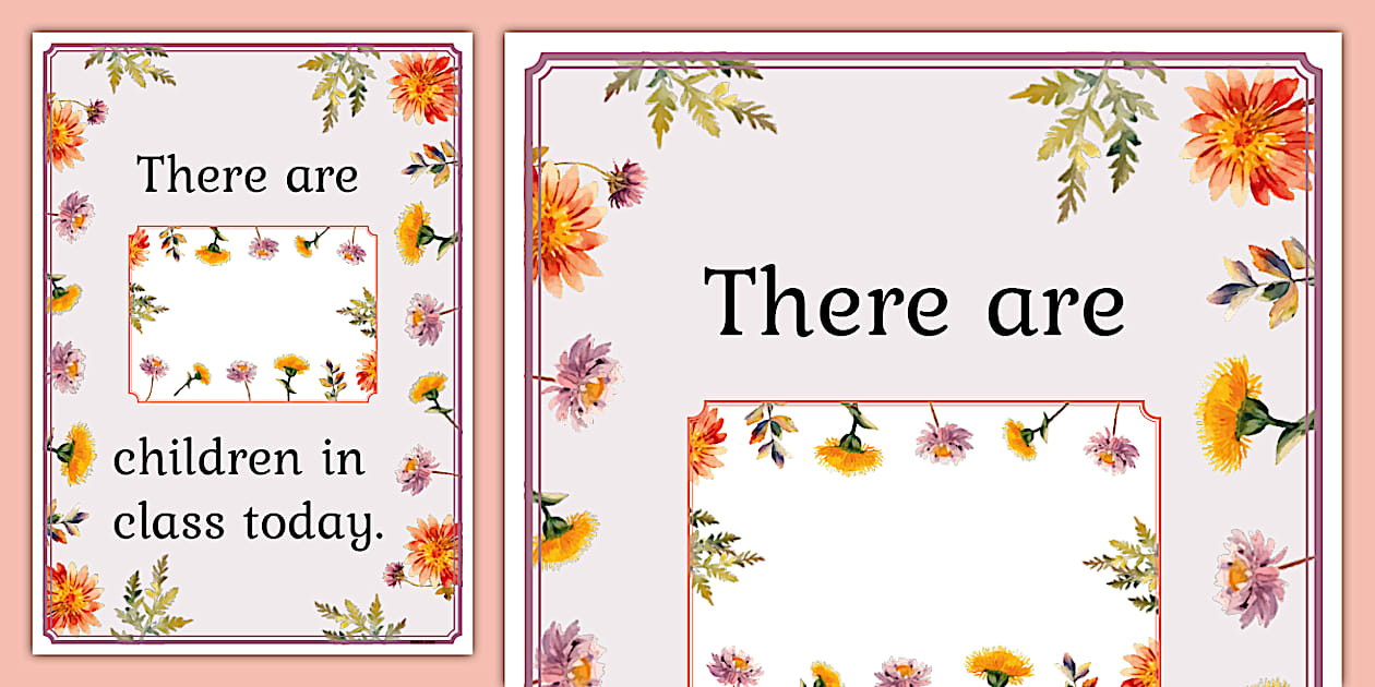 Wildflower Botanical Themed Self-Registration Display Poster