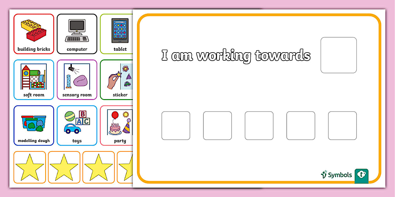 Twinkl Symbols: 'Working Towards' Reward Chart - Twinkl
