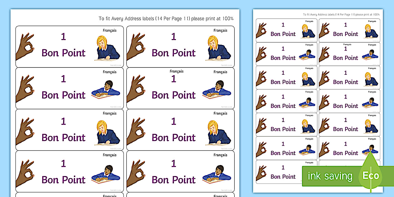 French Merit Reward Stickers (teacher made) - Twinkl
