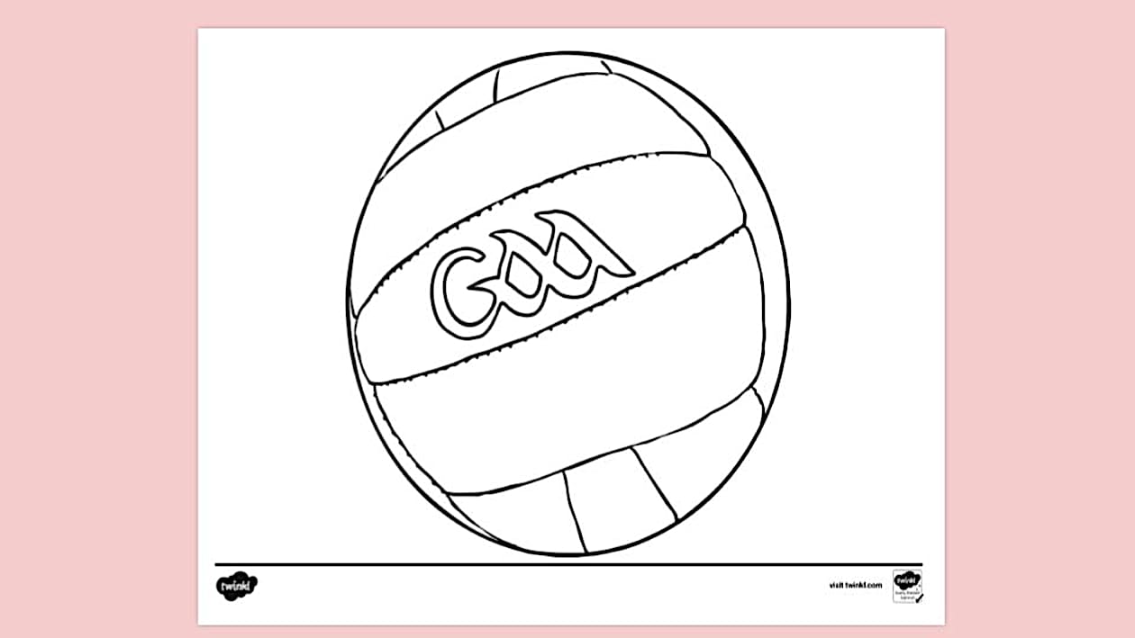 Gaa Football Colouring | Colouring Sheets (teacher made)