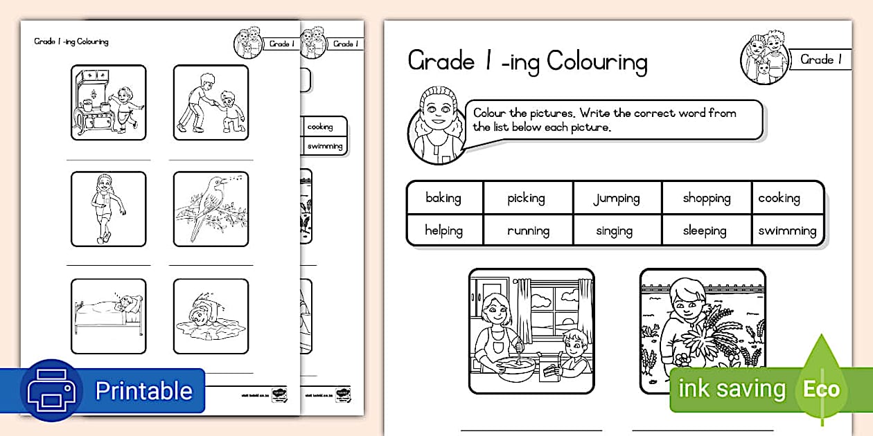 Grade 1 Phonics Colouring - ing - Twinkl