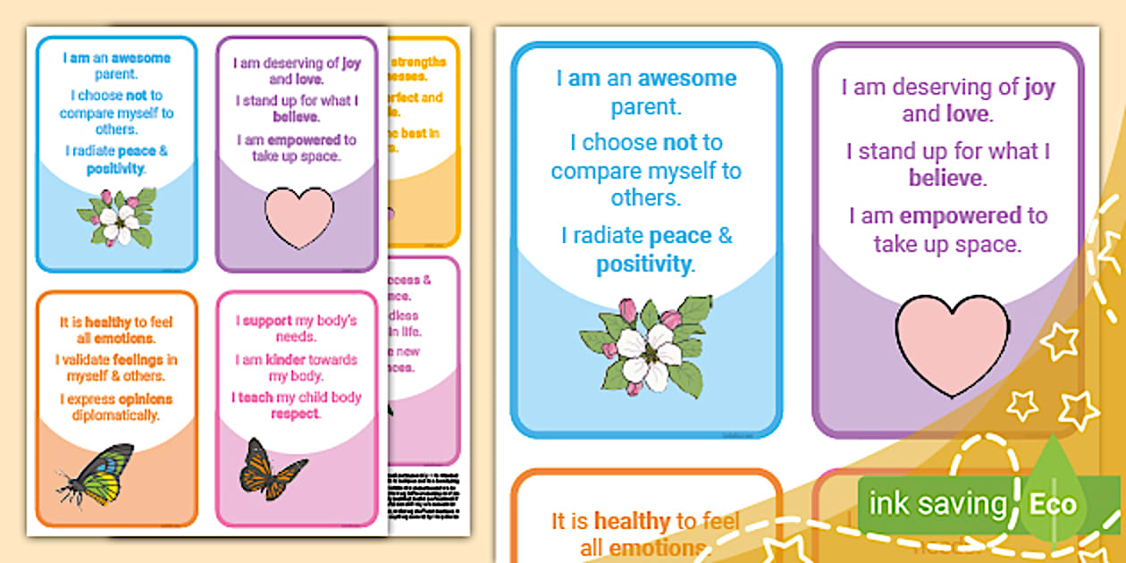 Positive Affirmations for Parents - Twinkl