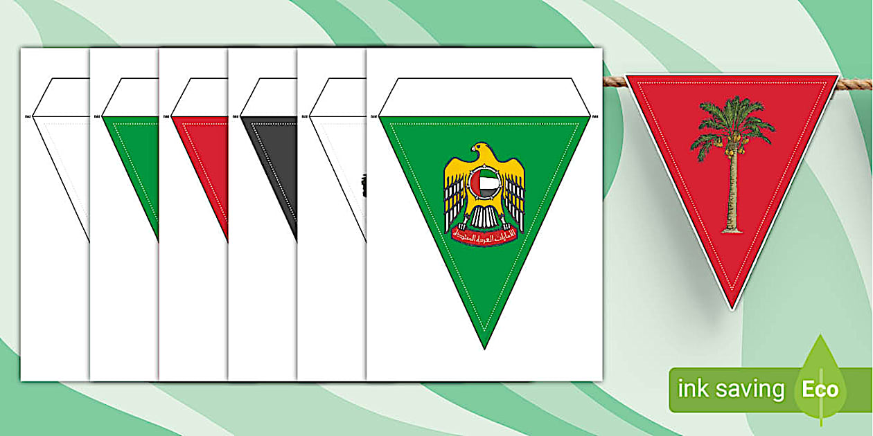 UAE National Day Bunting (teacher made) - Twinkl