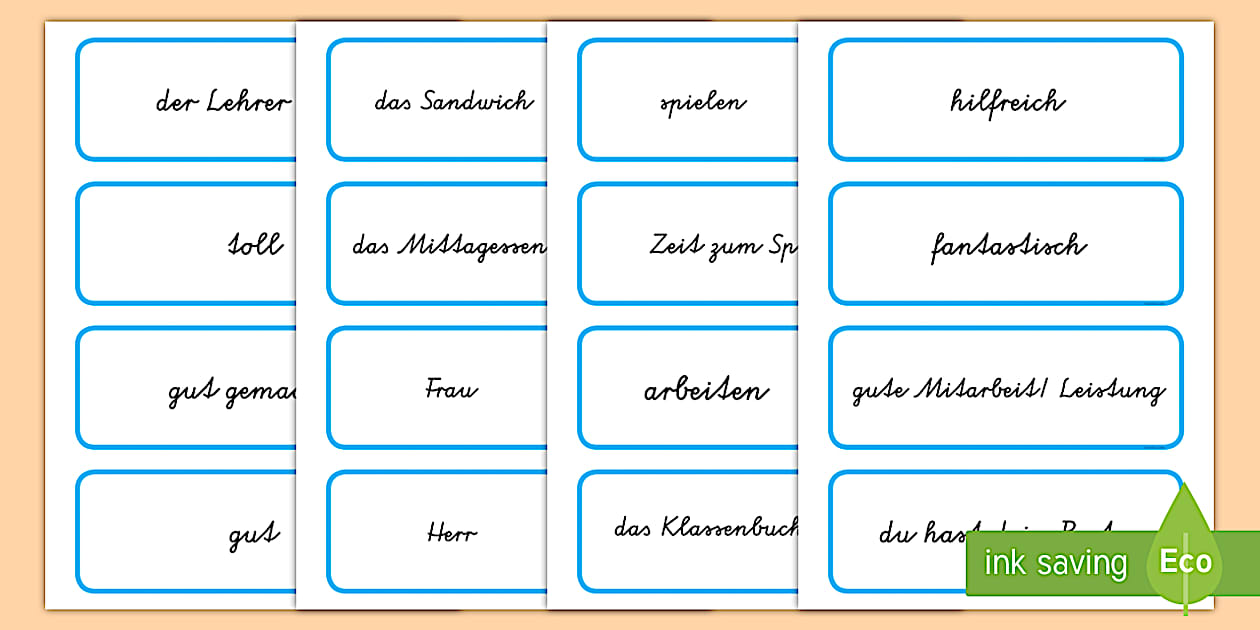 Schule Wort und Bilderkarten für Rollenspiele - Twinkl
