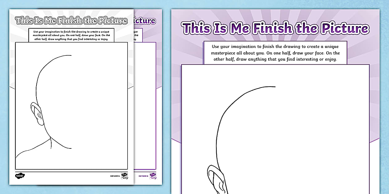 This Is Me Finish the Picture Worksheet - Twinkl