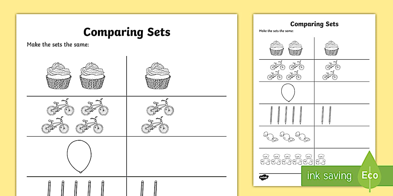 Making Equivalent Sets 0-5 Worksheet (Teacher-Made) - Twinkl