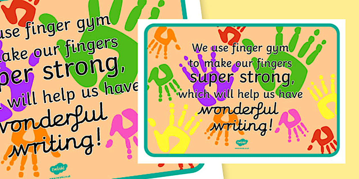 Editable Finger Gym Display Poster (Lehrer gemacht) - Twinkl
