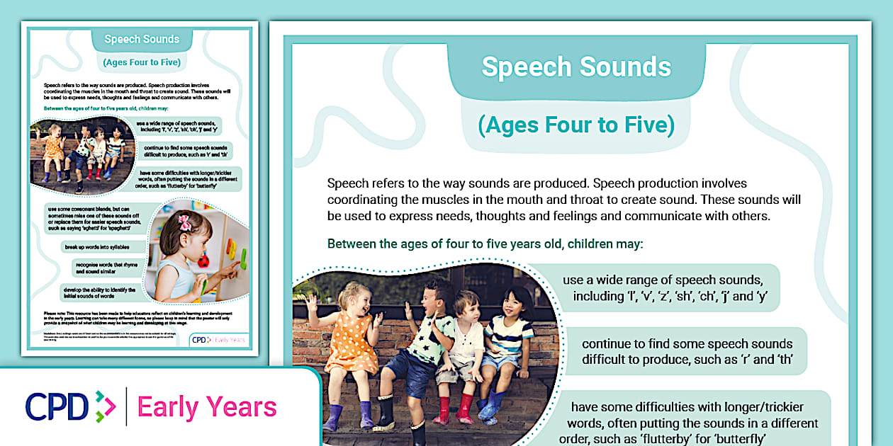 Speech Sounds (Ages 4-5) (Poster) | EYFS CPD | Twinkl