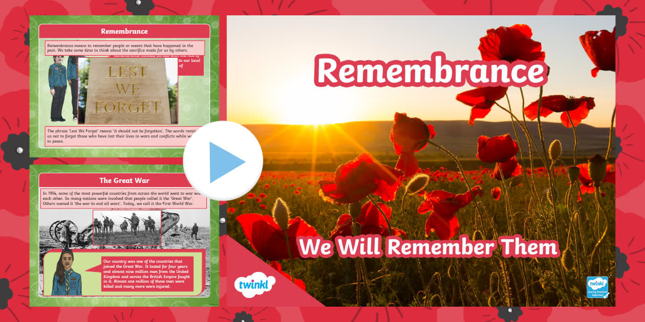 KS2 Remembrance Day PowerPoint (teacher made) - Twinkl