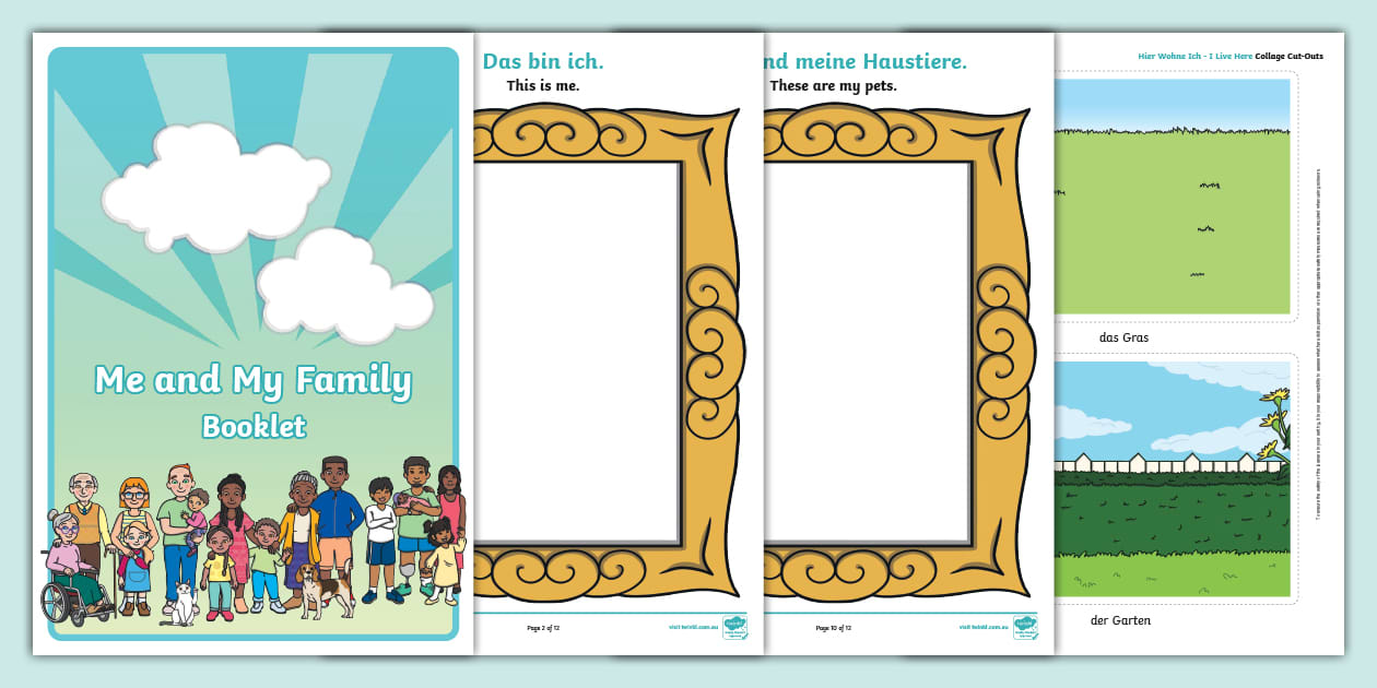 Me And My Family Booklet - German (Teacher-Made) - Twinkl