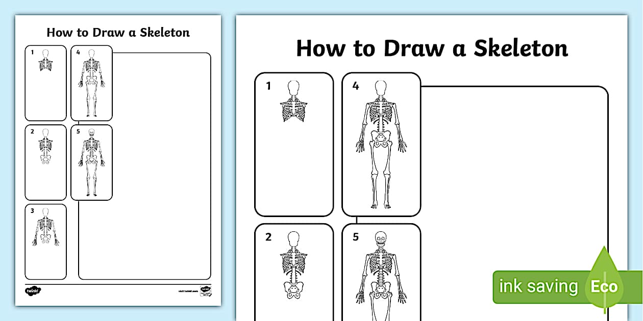 Free How to Draw a Skeleton for Kids: Illustrated Steps!