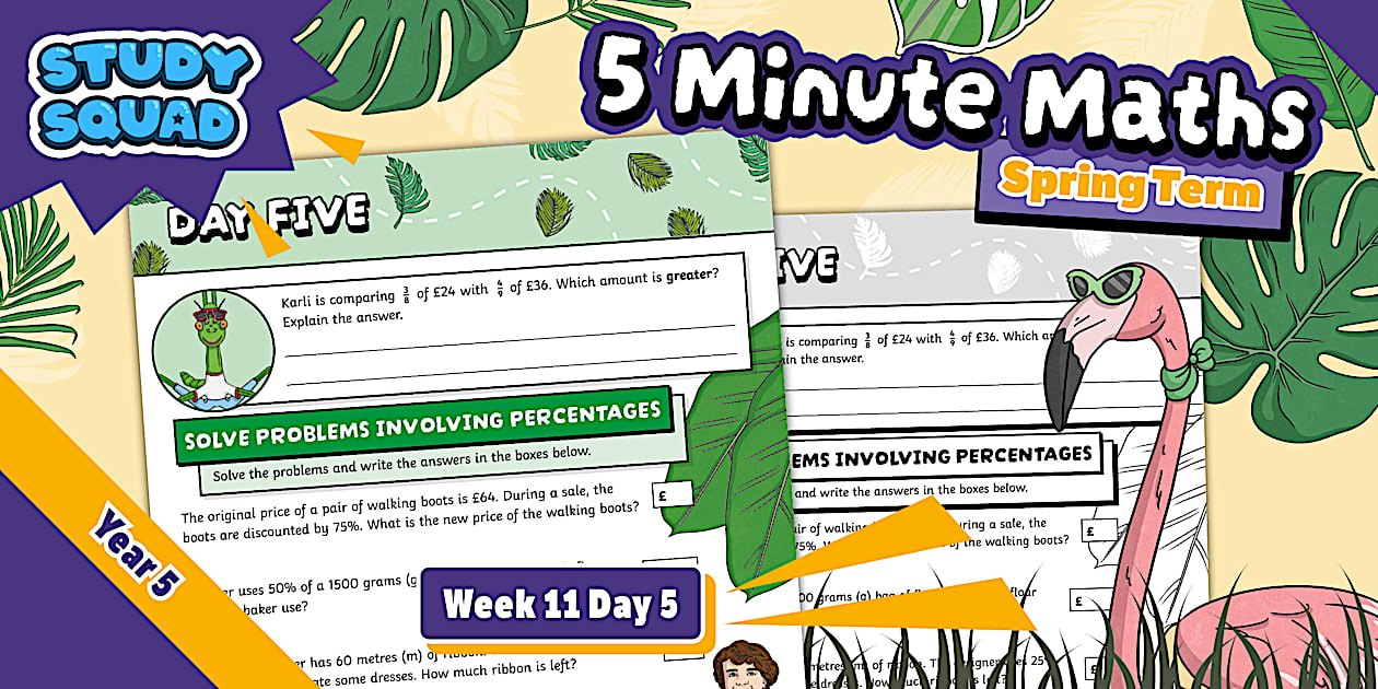 👉 Study Squad 5 Minute Maths - Year 5 Spring - Week 11 Day 5