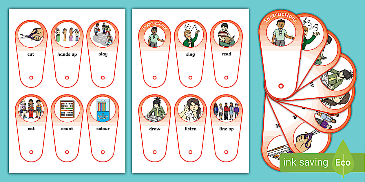 New EAL Starter Instruction Fans - Twinkl