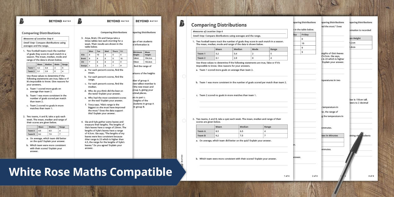👉 Comparing Distributions (teacher made) - Twinkl