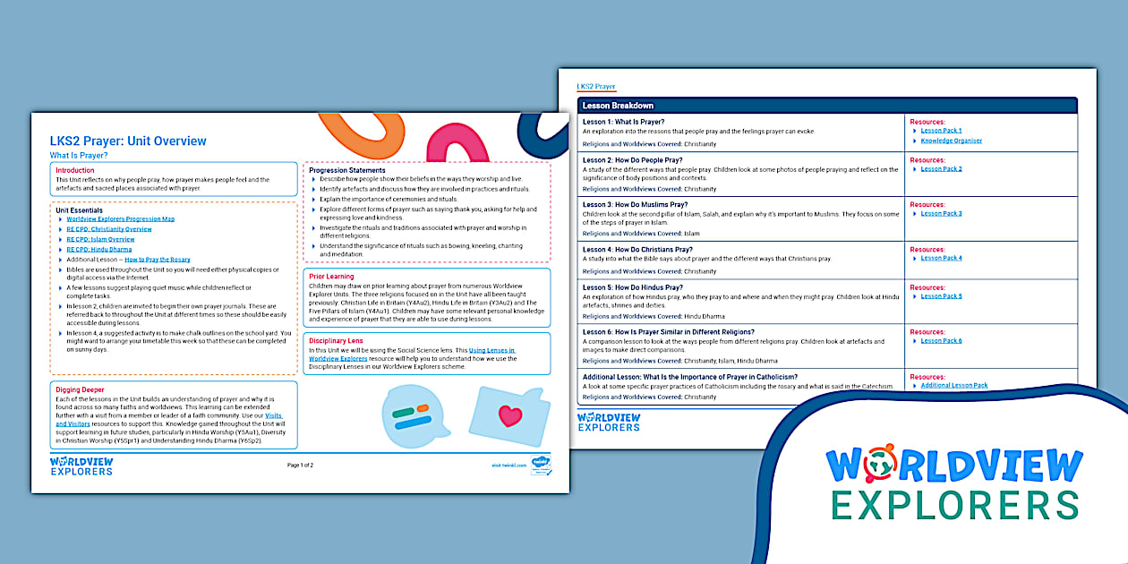 Worldview Explorers Curriculum Map (teacher made) - Twinkl