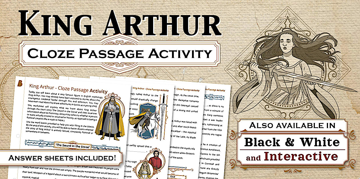King Arthur - Cloze Passage Activity