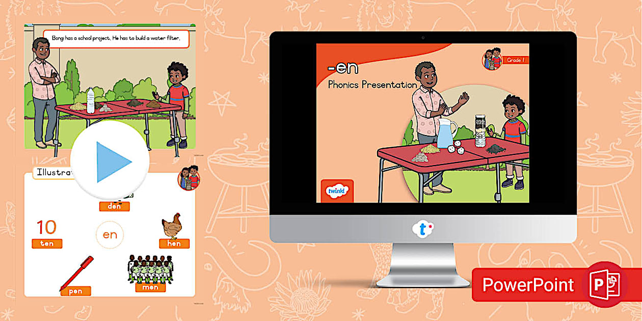 Grade 1 Phonics: -en PowerPoint Presentation