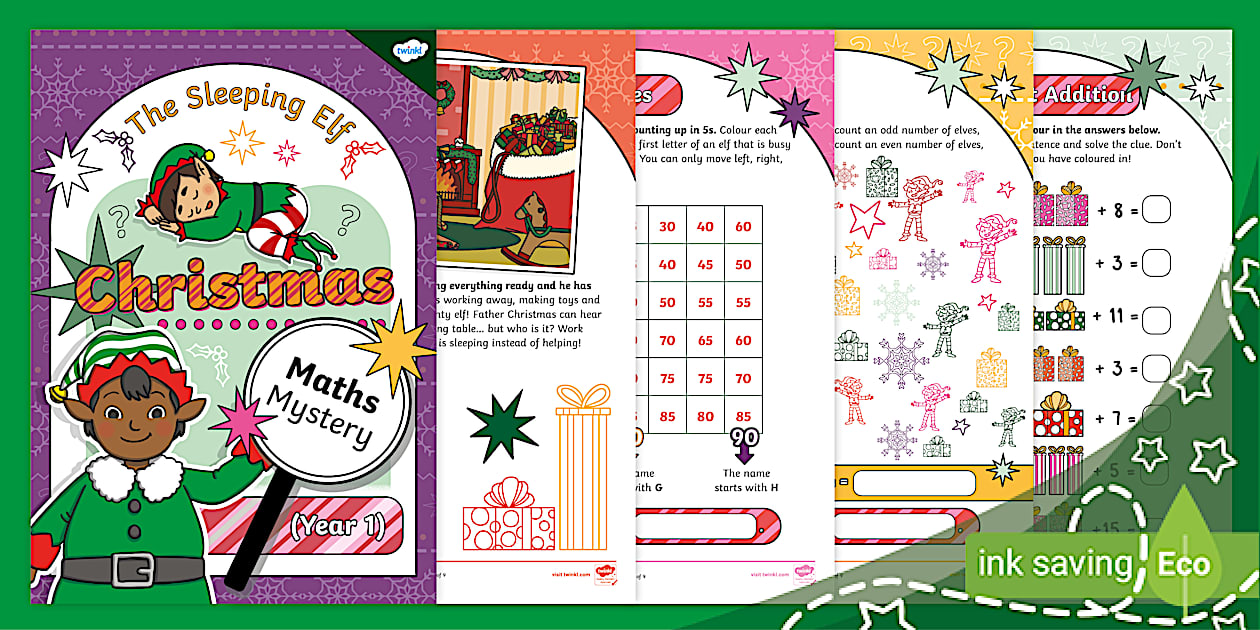 The Sleeping Elf Christmas Maths Mystery (Year 1) - Twinkl