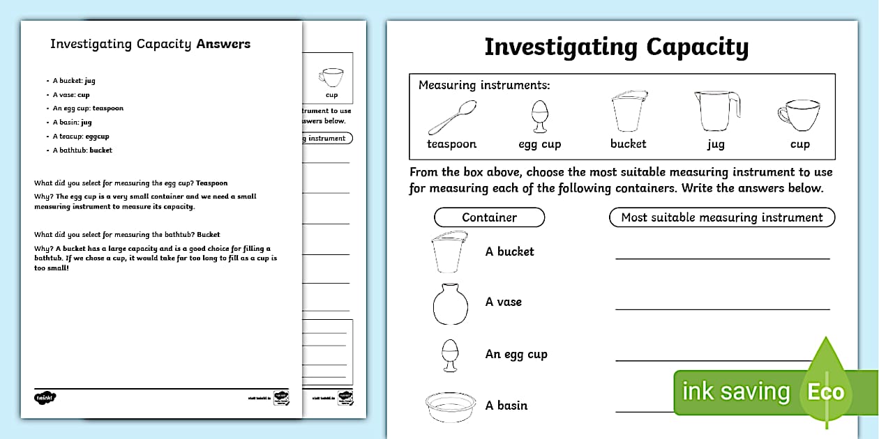 Selecting Appropriate Non-Standard Units for Measuring Capacity ...